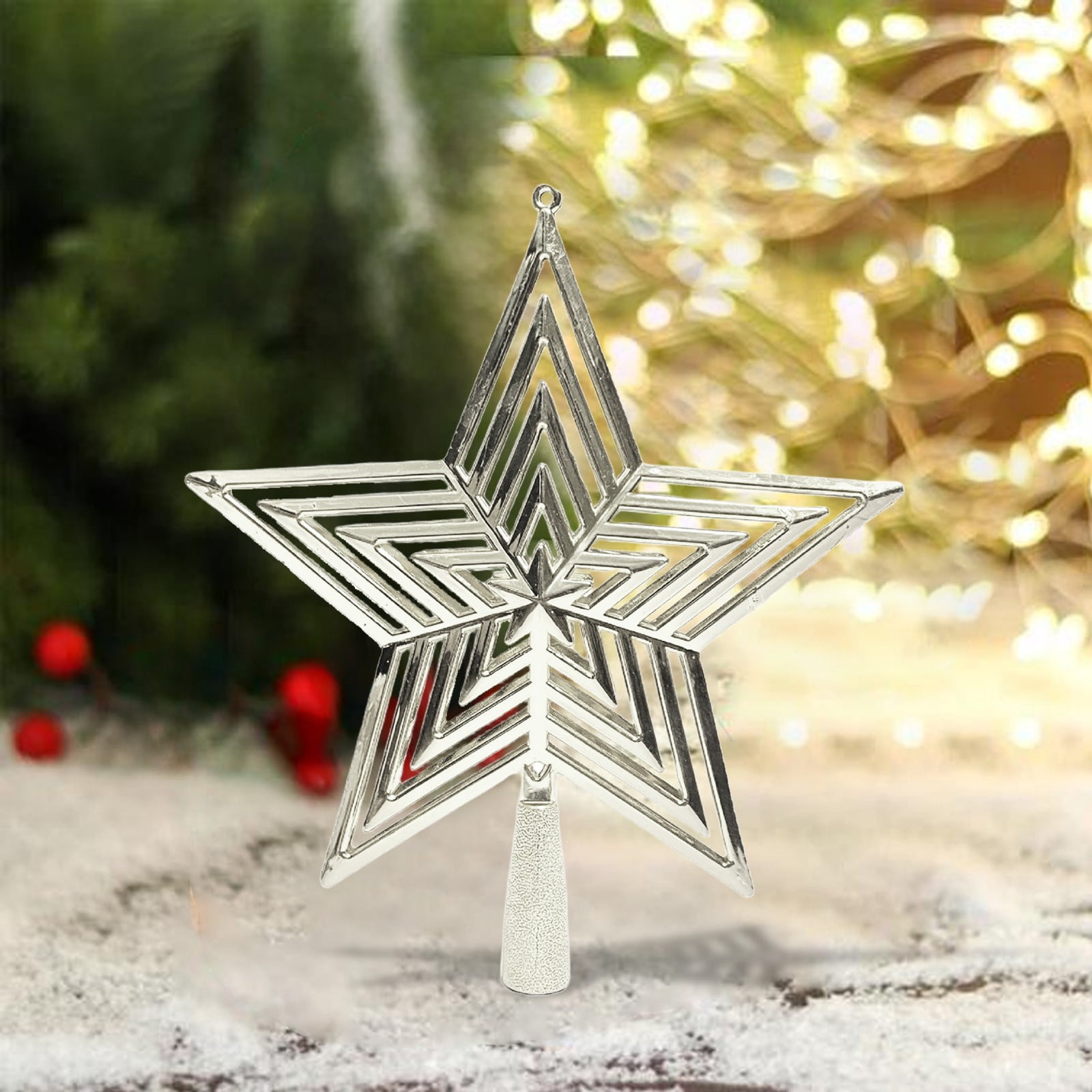 Clearance!Mini Christmas Tree Topper, Small Tree Topper Glitter Stars ...