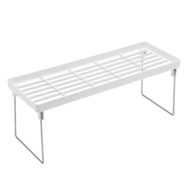 Mainstays Folding Metal Kitchen Pantry Organization Wire Shelf, White ...