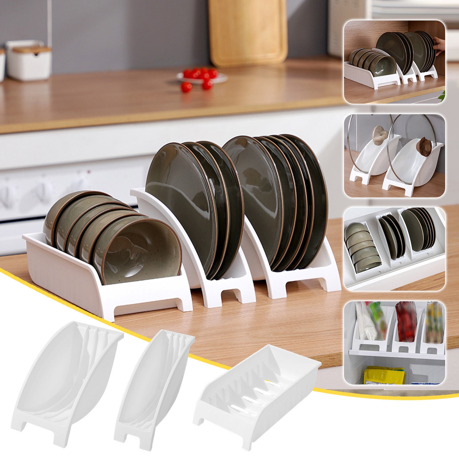 Clearance Multifunctional Bowl and Dish Storage Rack，Space-Saving ...