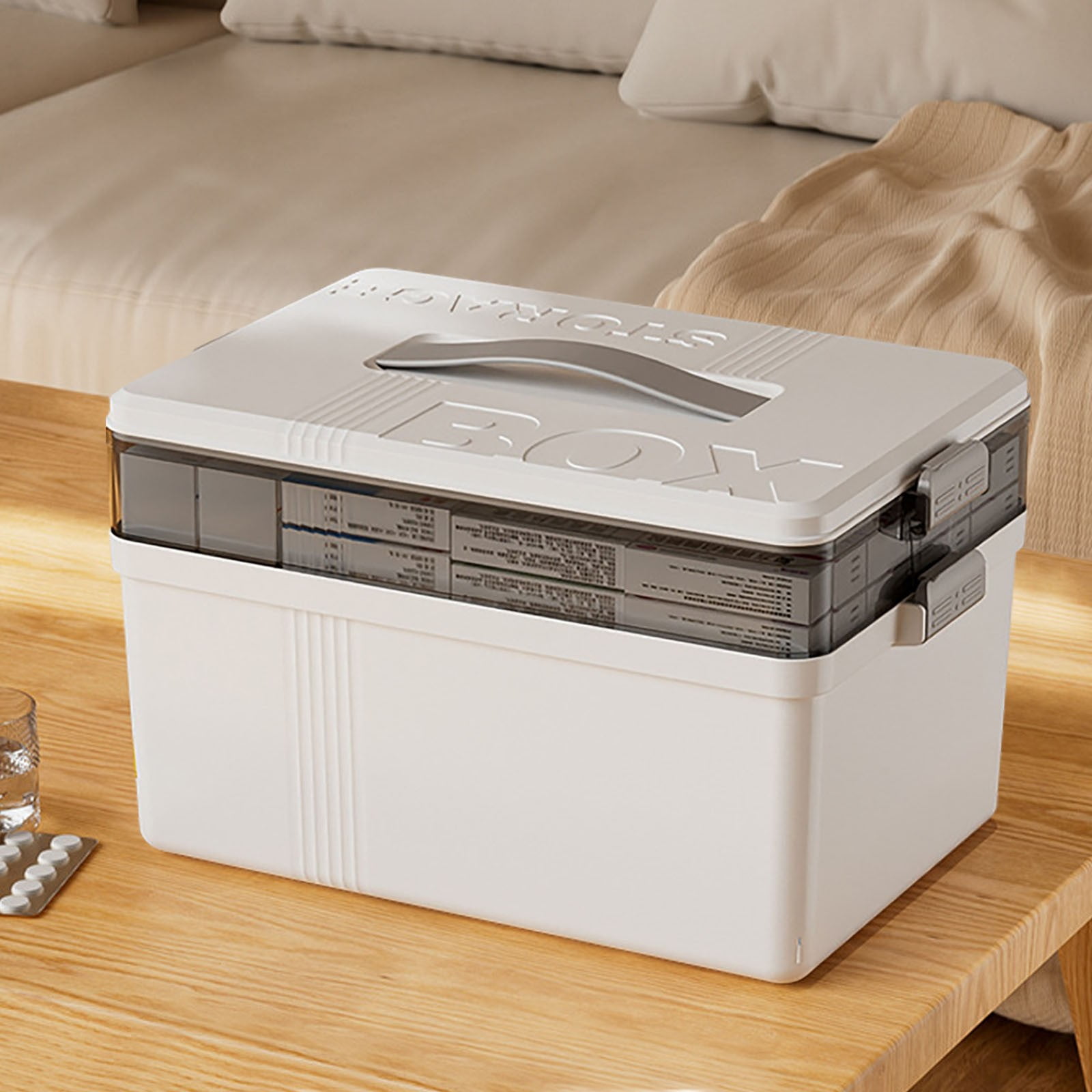 Clearance Multilayer Storage Box Home Organizer With Clear ...