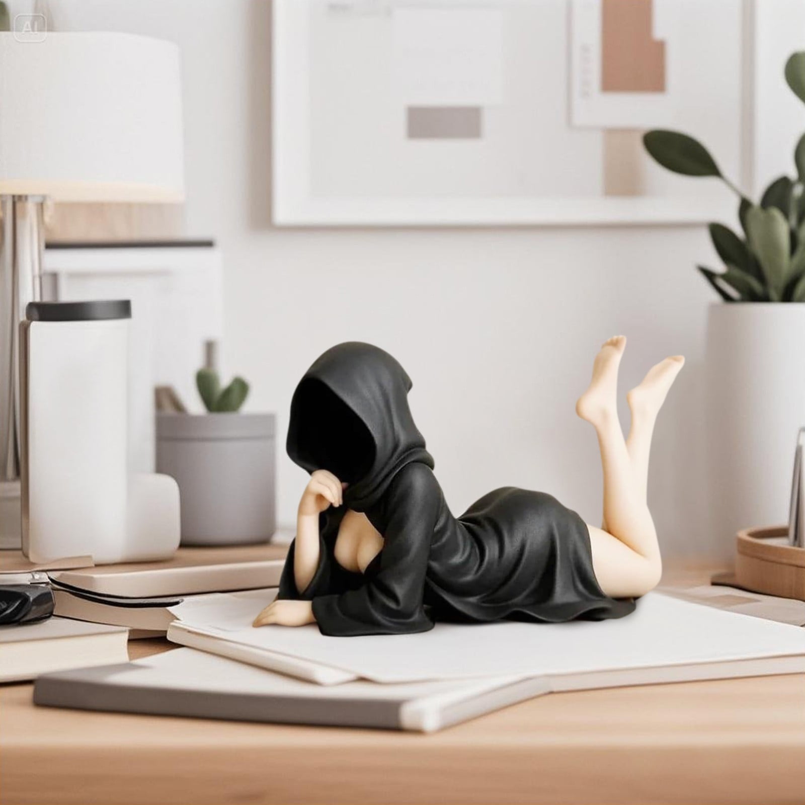 Clearance! Mysterious Statue, Resin Gothic Hooded Queen Statue, Elegant ...