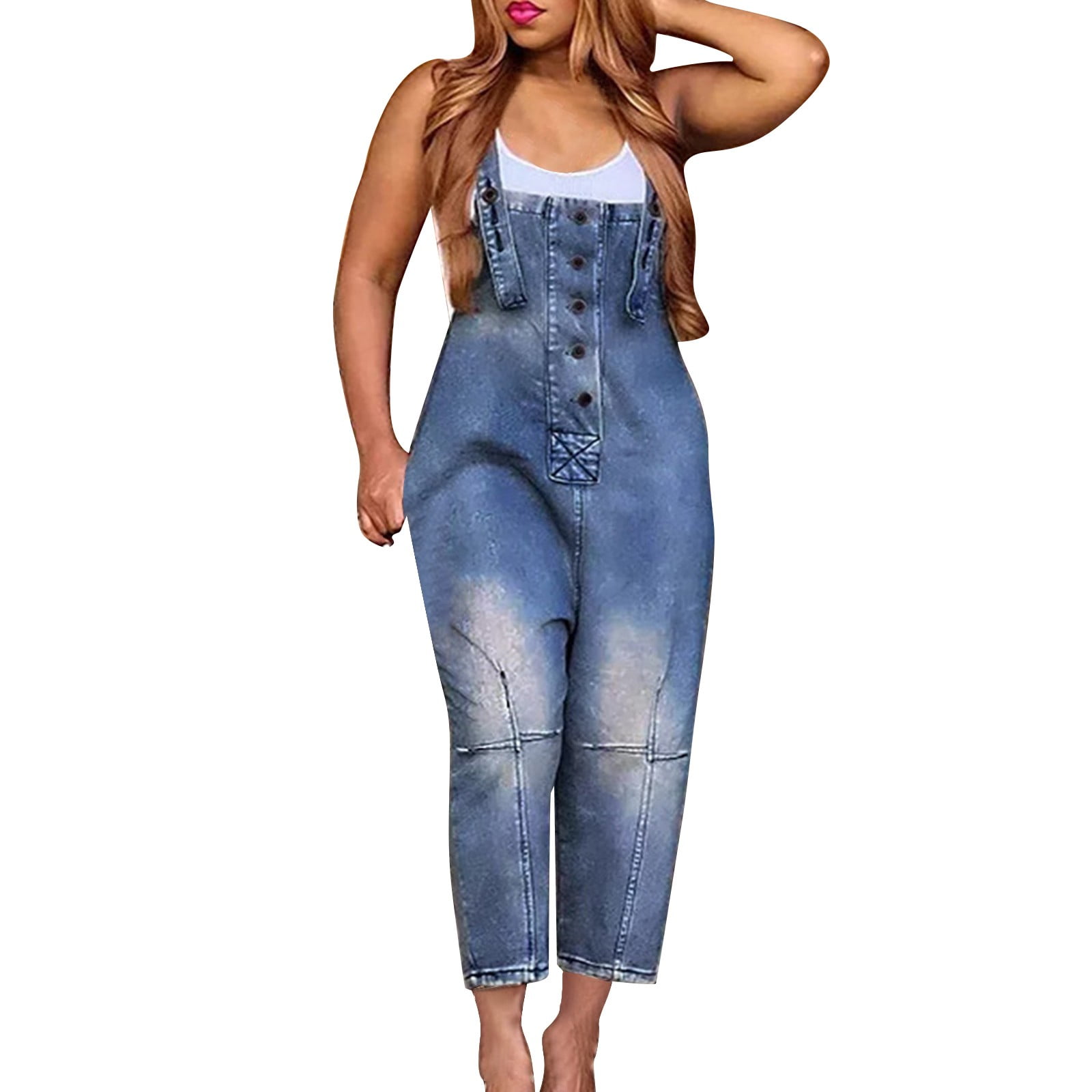 Clearance!NMMUED Denim Overalls for Women, Jean Overalls for Women ...