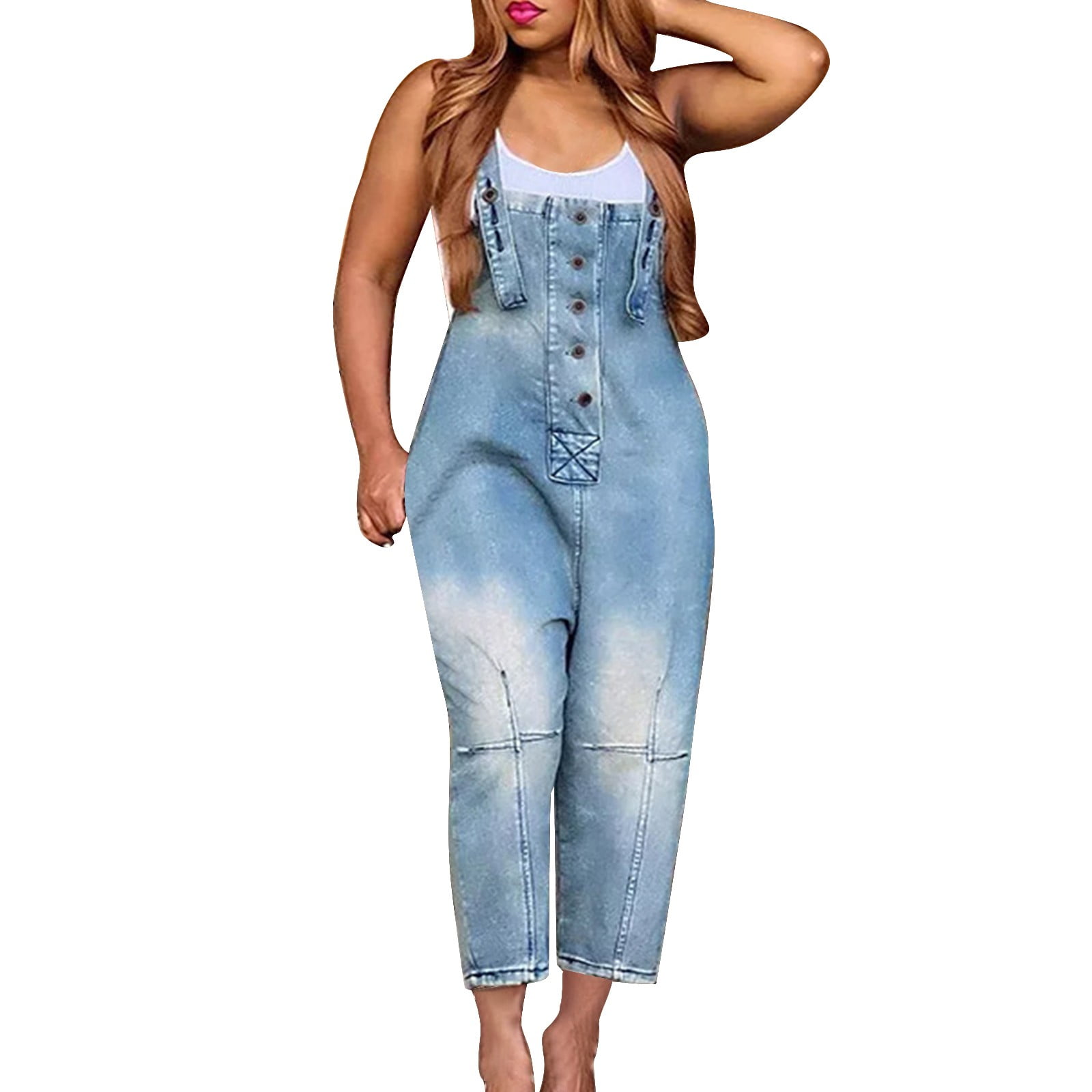Clearance!NMMUED Denim Overalls for Women, Jean Overalls for Women ...