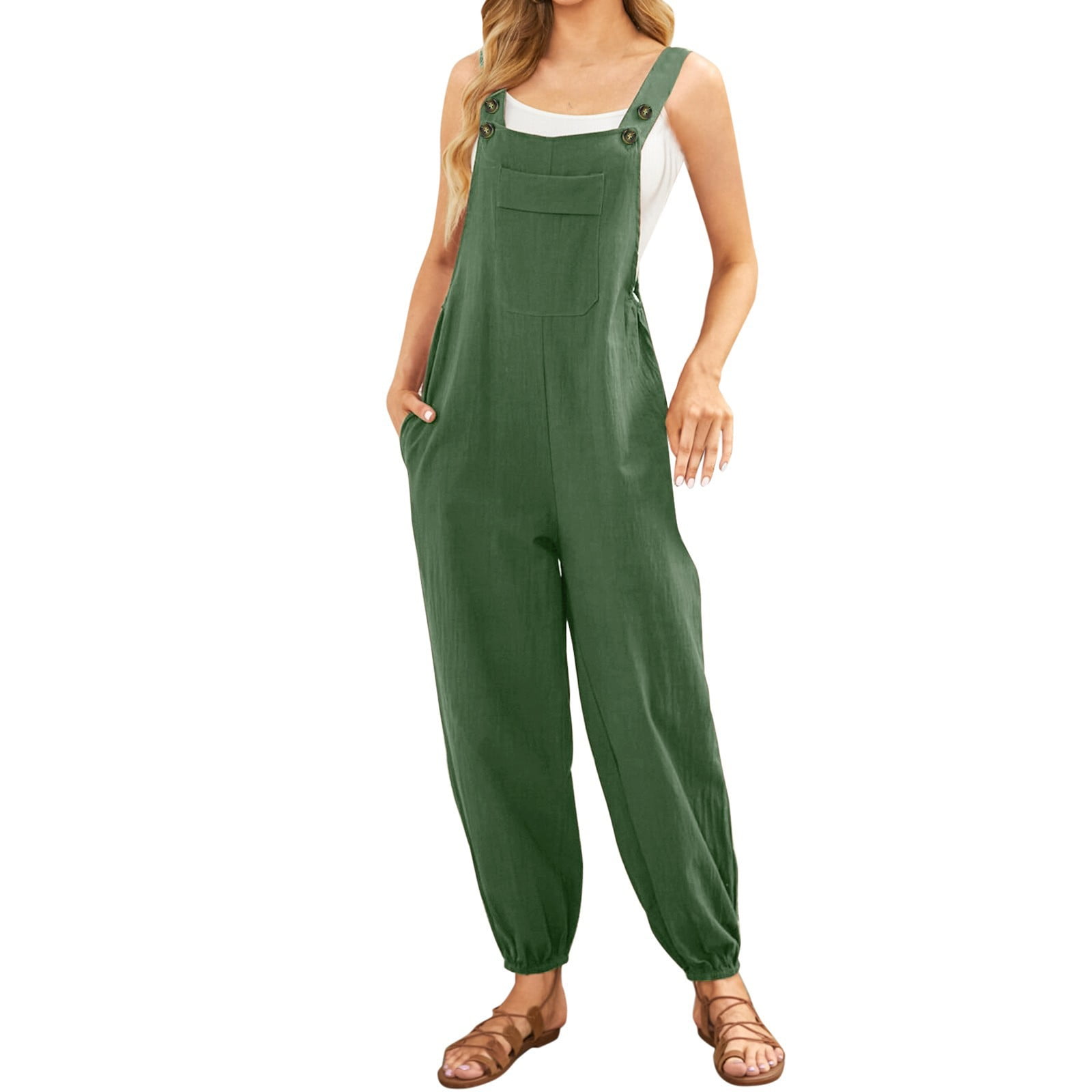 Clearance!NMMUED Overalls for Women Loose Fit, Rompers for Women, Baggy ...