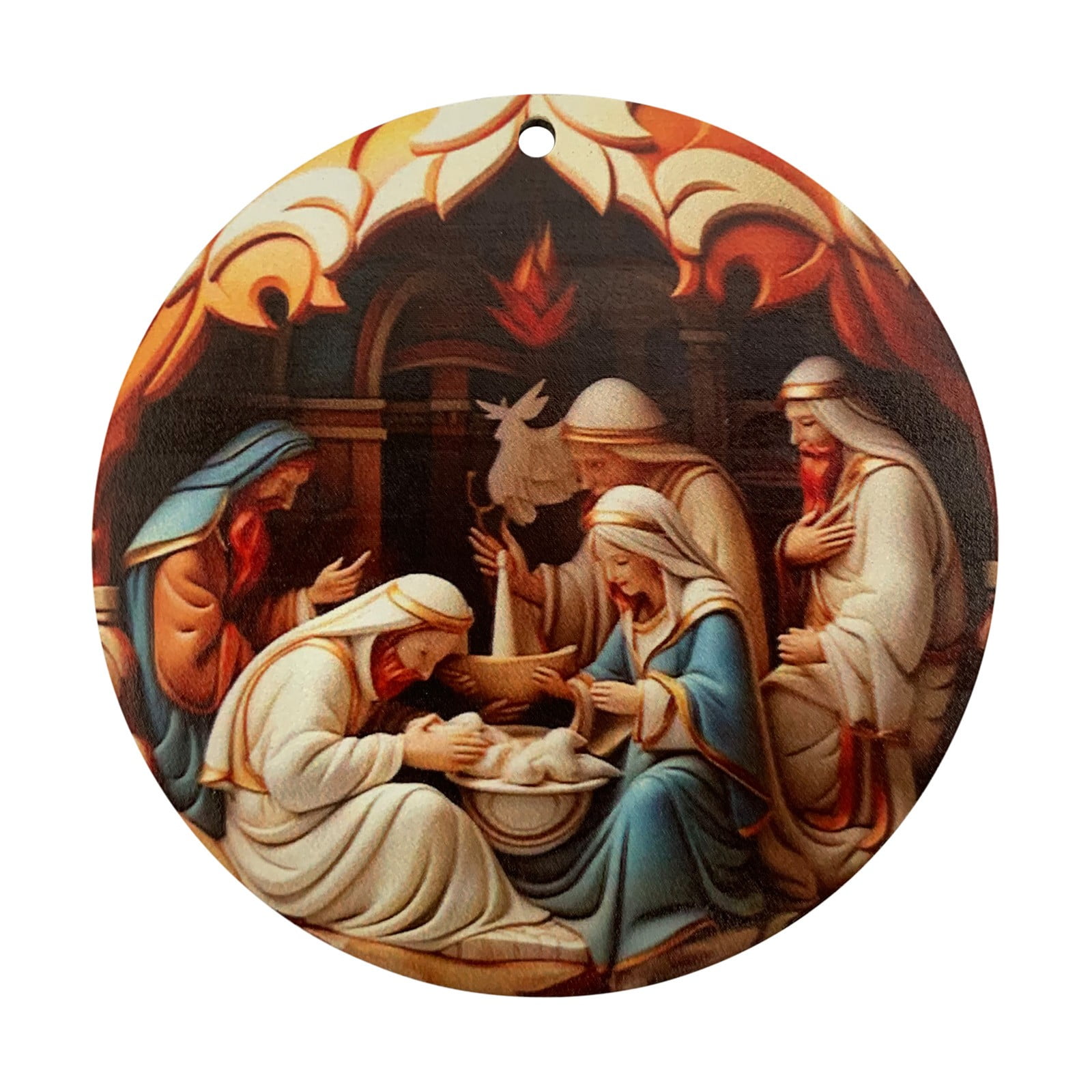 OAVQHLG3B Nativity Christmas Ornaments,3D Acrylic Nativity Ornaments ...
