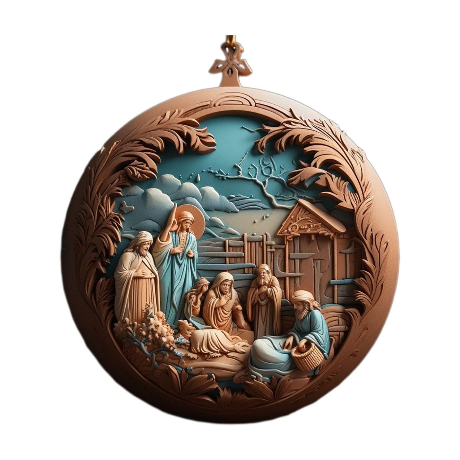 Clearance! Nativity Christmas Ornaments,3D Acrylic Nativity Ornaments ...