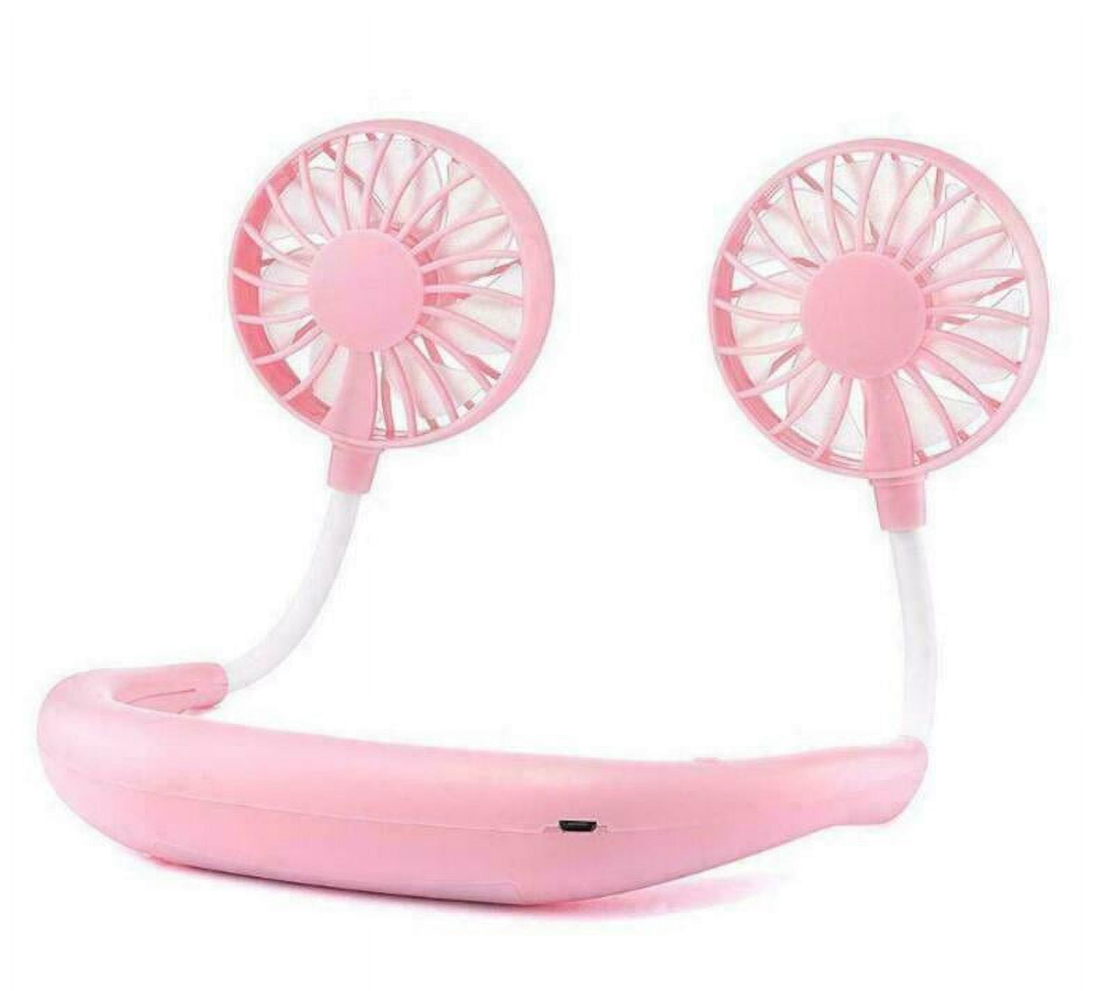 Clearance! Neckband Lazy Fan 3 Speeds Adjustable Wearable Fan USB ...
