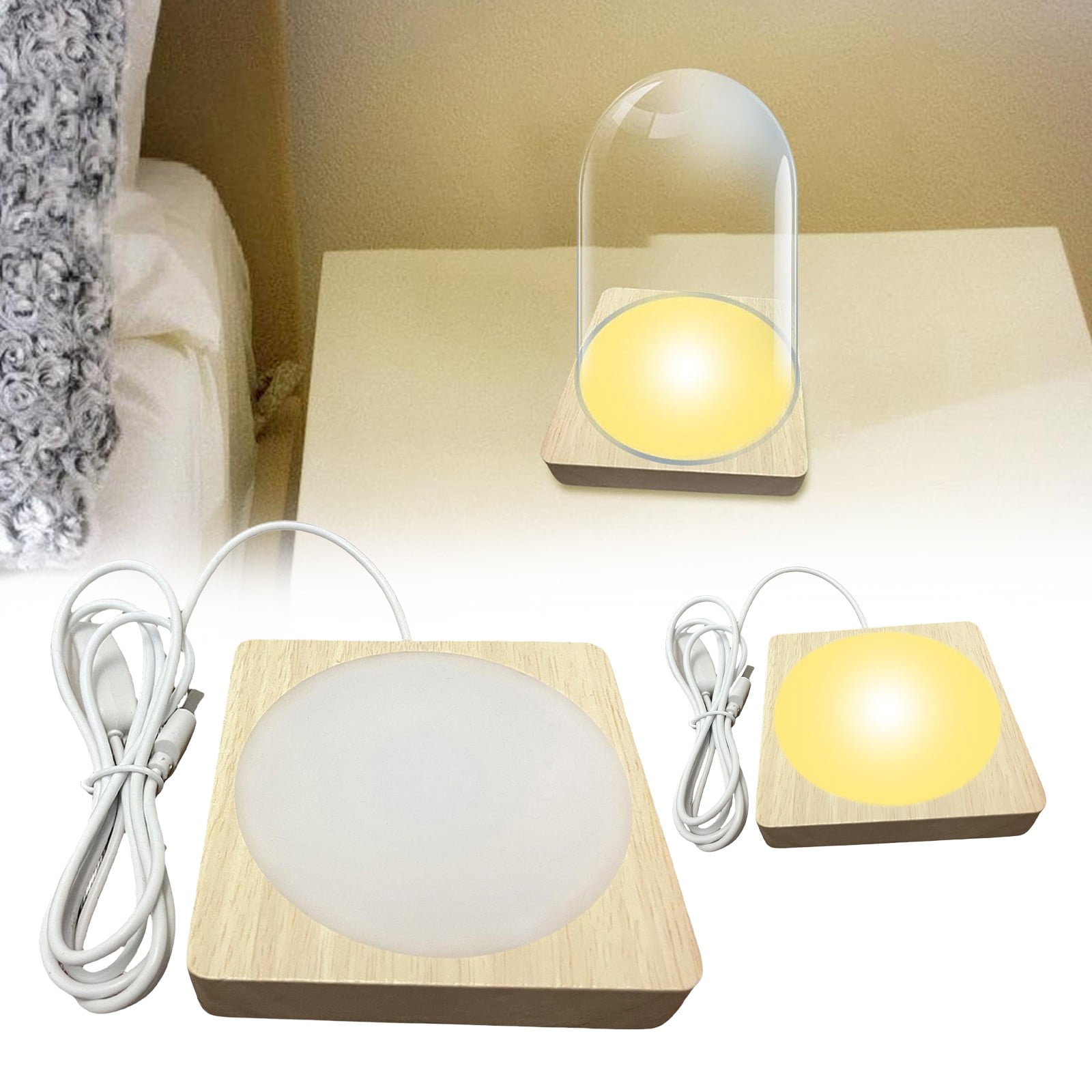 Clearance Night Lights under $5 Crystal Art Light Base LED Socket for ...