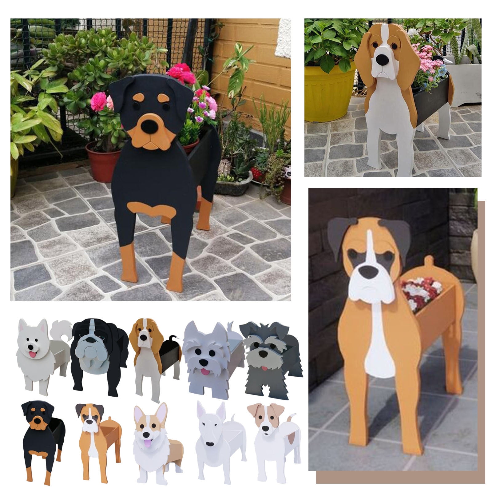 Clearance! Nomeni Horticultural Water Basin Dog Flower Pot, Animal ...