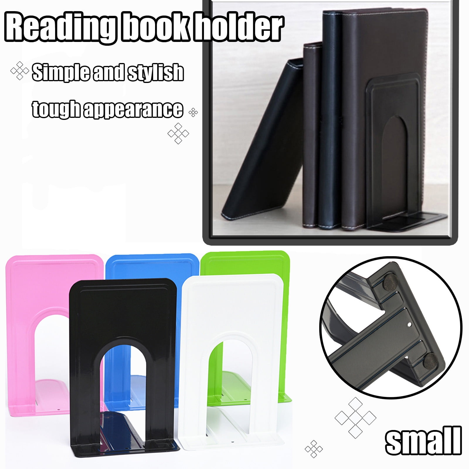 Clearance! Nomeni Office Cabinet, Metal Non-Slip Bookend Bracket Heavy ...
