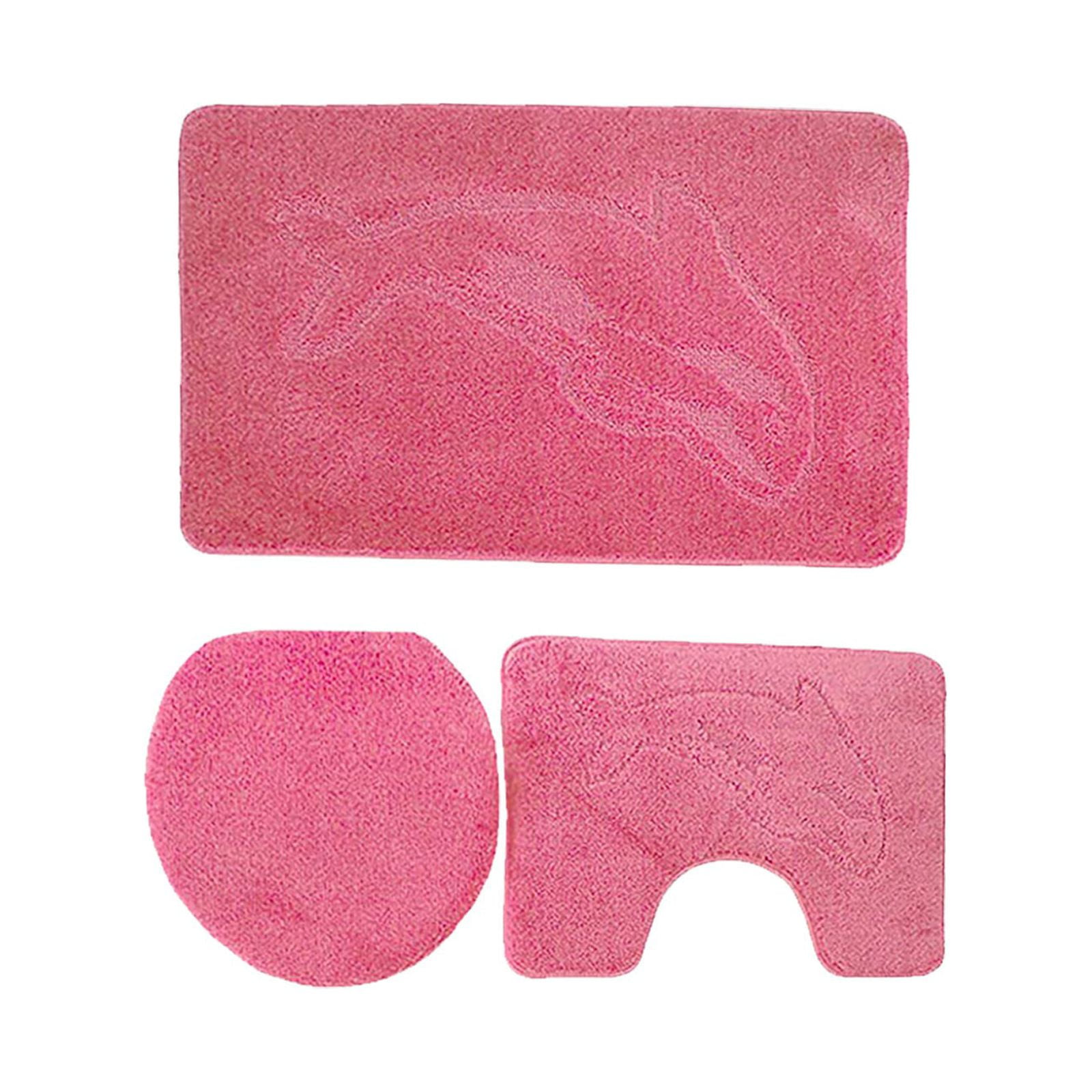 Toilet Seat Cover Bathroom Set, 3 Piece Set 45X75 Cm Monochromatic Set ...