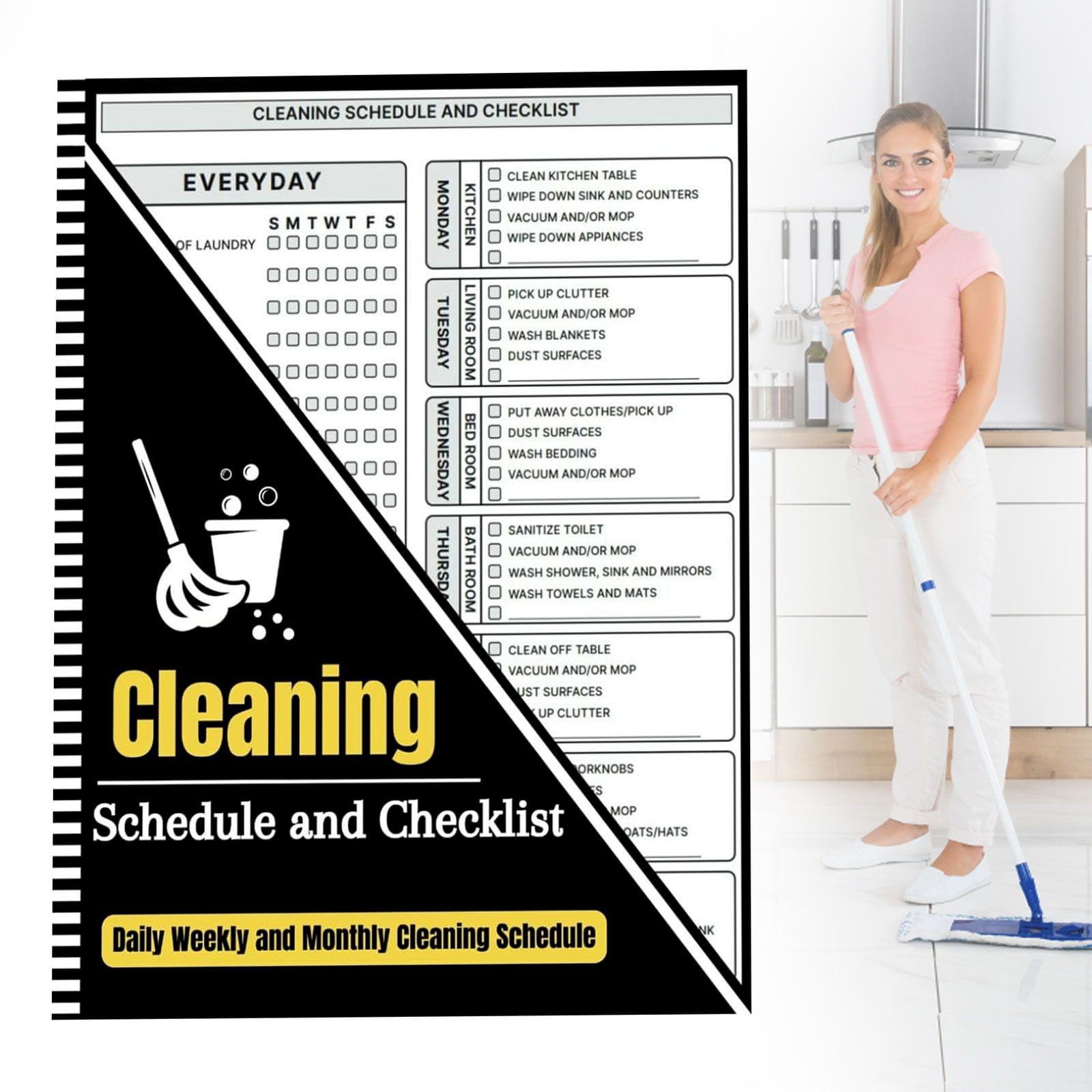 Clearance Notebook under $5,Cleaning Schedule And Checklist | Cleaning ...