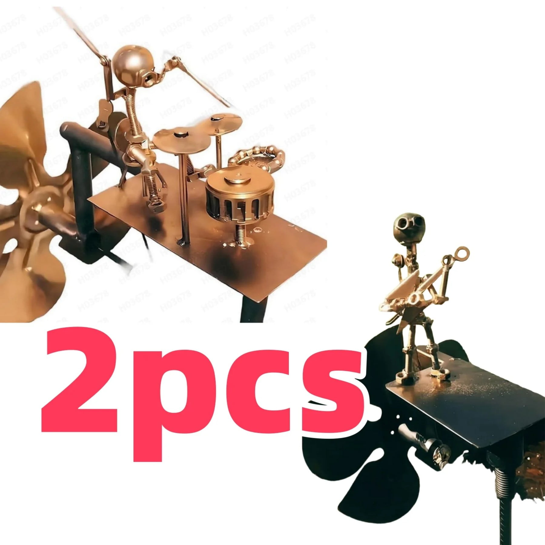 Clearance! Novel Windmill,Handmade Metal Drummer Windmill,Percussionist ...