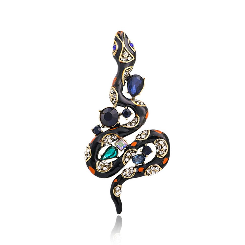 Clearance Now! 2025 Chinese Snake Brooch Pin,Vintage Style Crystal ...