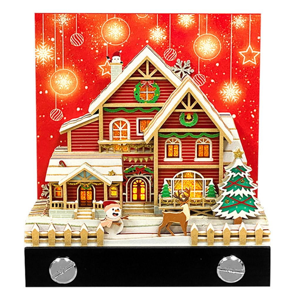 Clearance Now! 3D Memo Pad Christmas House w/ LED Light Notepad Non ...