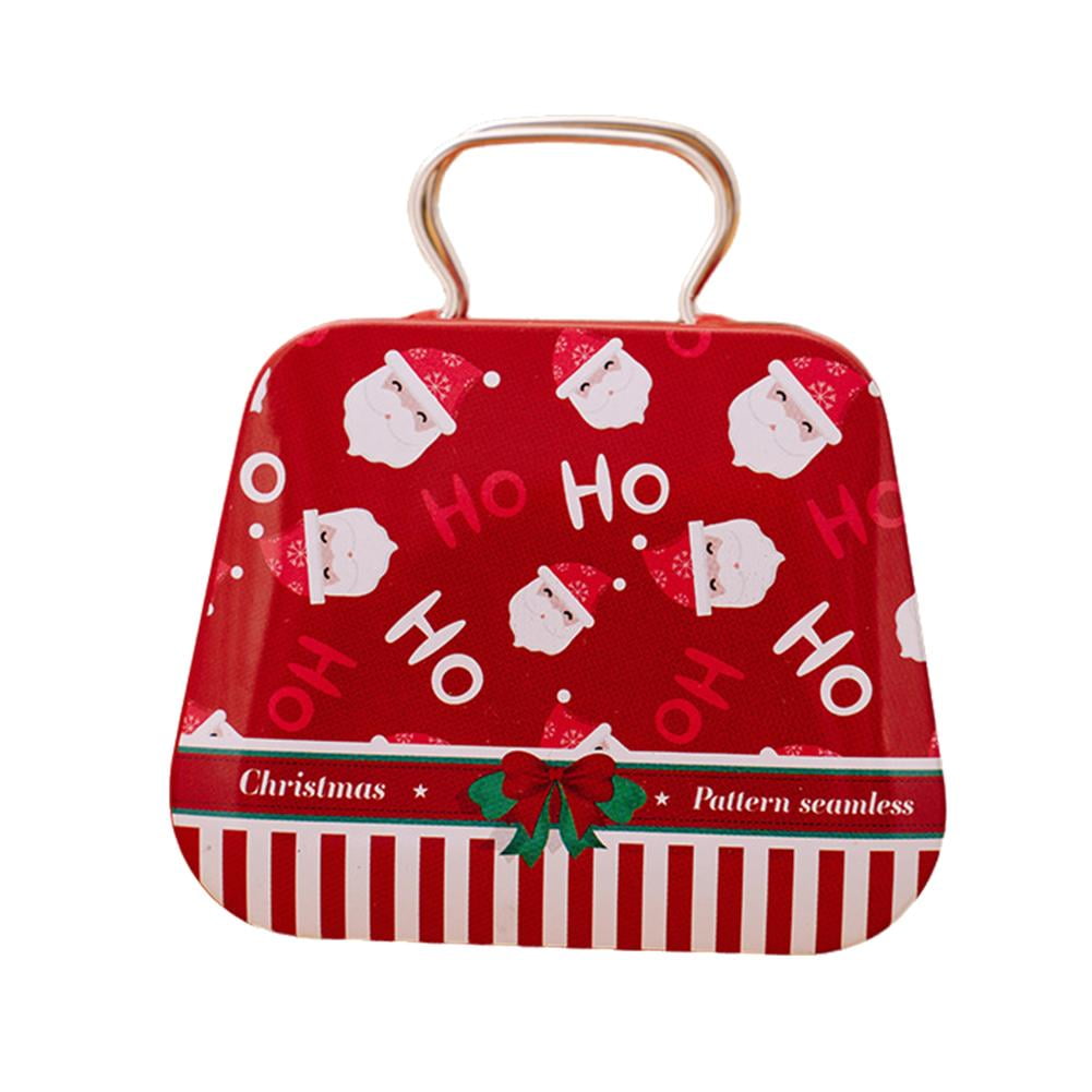 Clearance Now! Christmas Tin Gift Box Metal Candy Box Square Candy ...