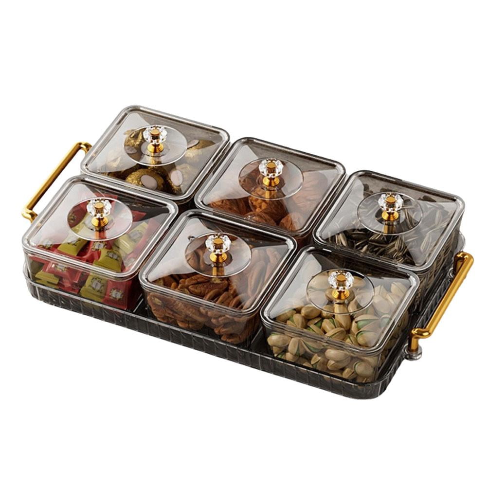 Clearance Now! Divided glass fruit plate Creative sna plate Dried plate fruit Dim New Z9 C1R5 ...