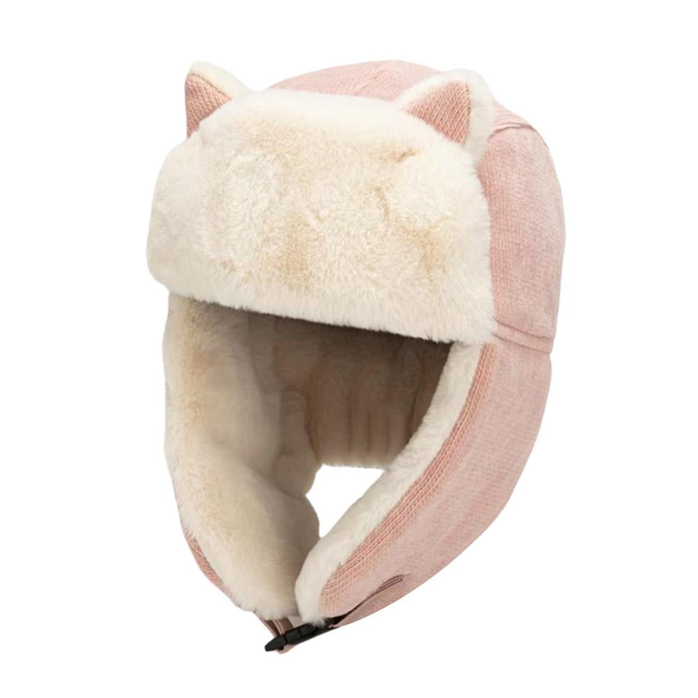 Clearance Now! La Girl Earflap Trapper Hat Cat Ear Faux Fur Windproof ...
