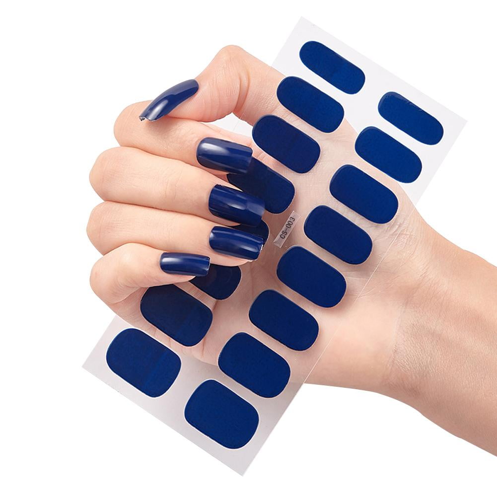 Clearance! Single Color Nail Stickers Removable Summer 16pcs Nice рρ ε ...