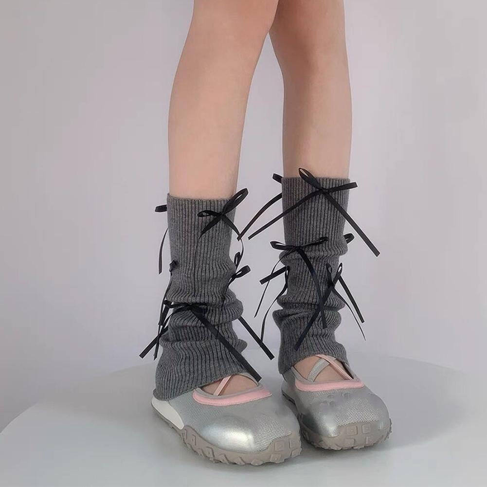 Clearance Now! Sweet Socks Women's Bow Middle Socks Children's Knitted ...