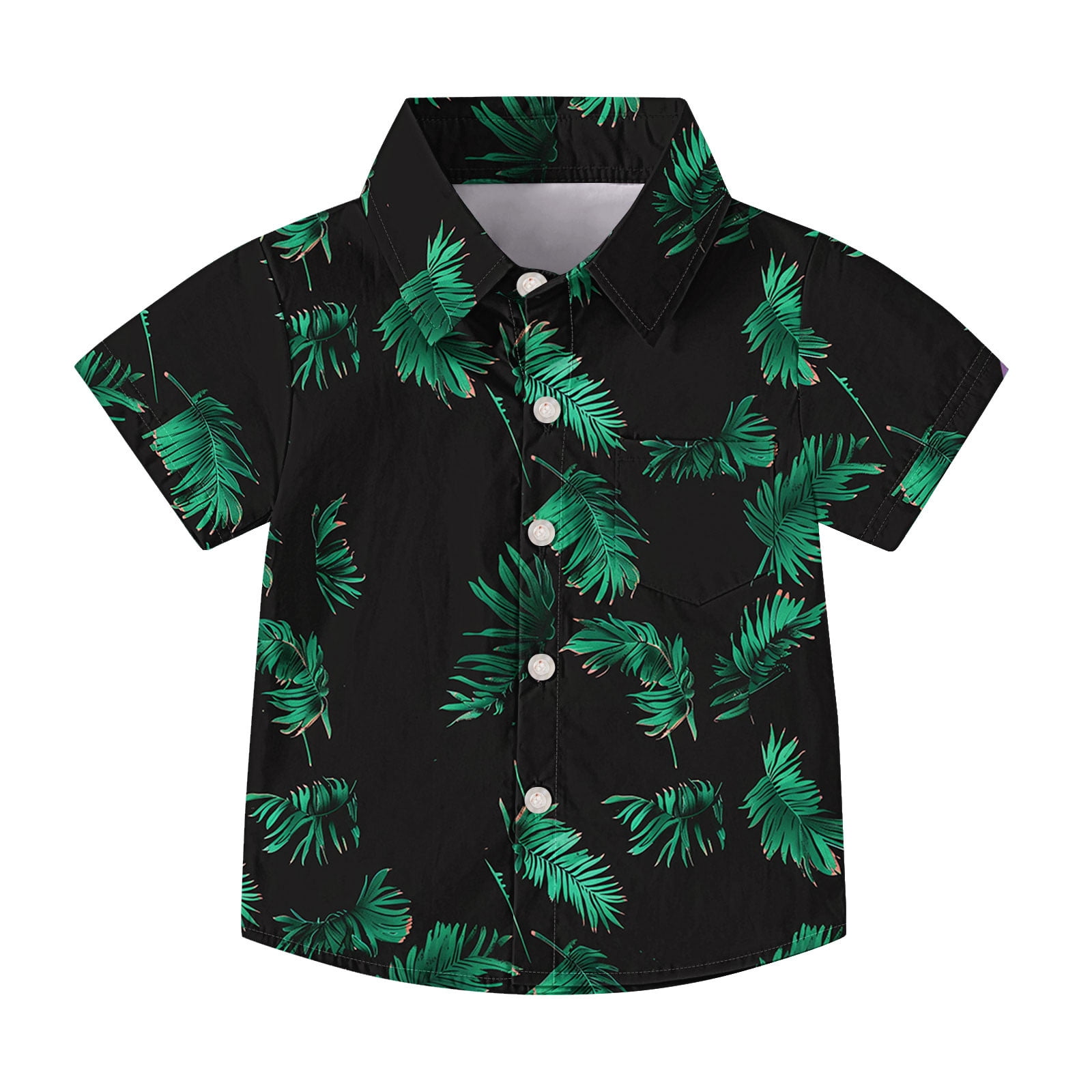 OGLCCG Boys Hawaiian Shirts Short Sleeve Summer Beach Button Down Aloha ...