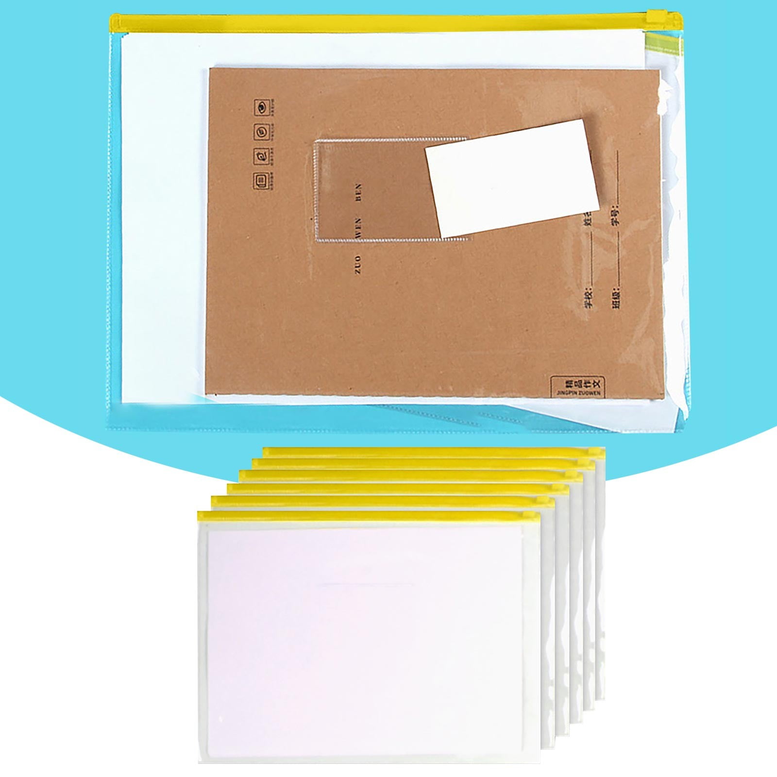 Clearance Office cabinet under $5,20pc PVC Transparent A5 Zipper File ...