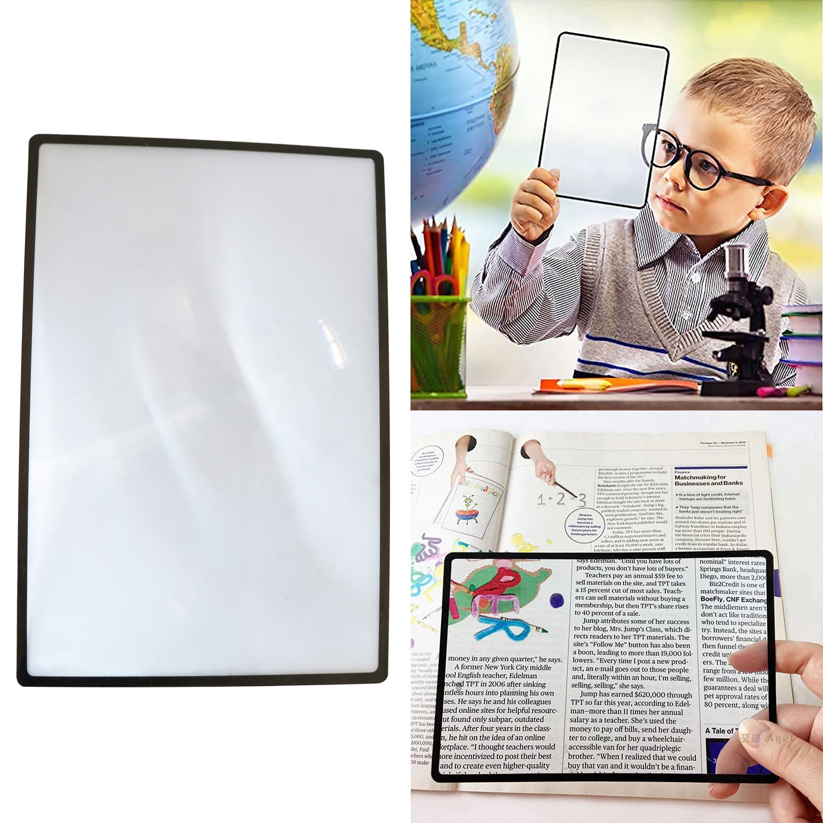 Clearance Office cabinet under $5,Card Reading PVC Magnifier Large Area ...