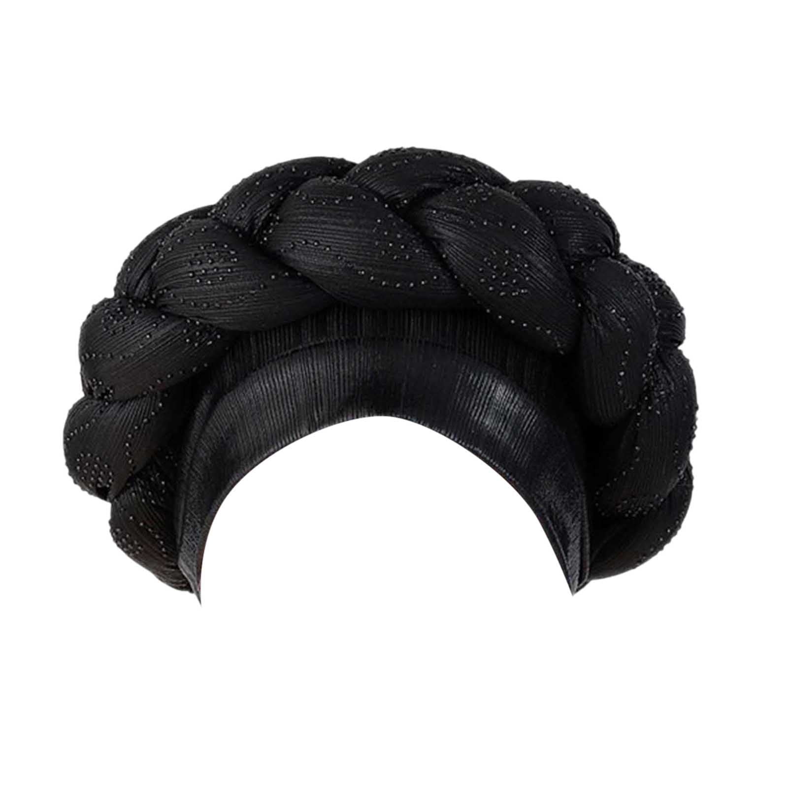 Clearance! Ogiraw Fashion Women Beading Braid Hat Muslim Ruffle Cancer ...