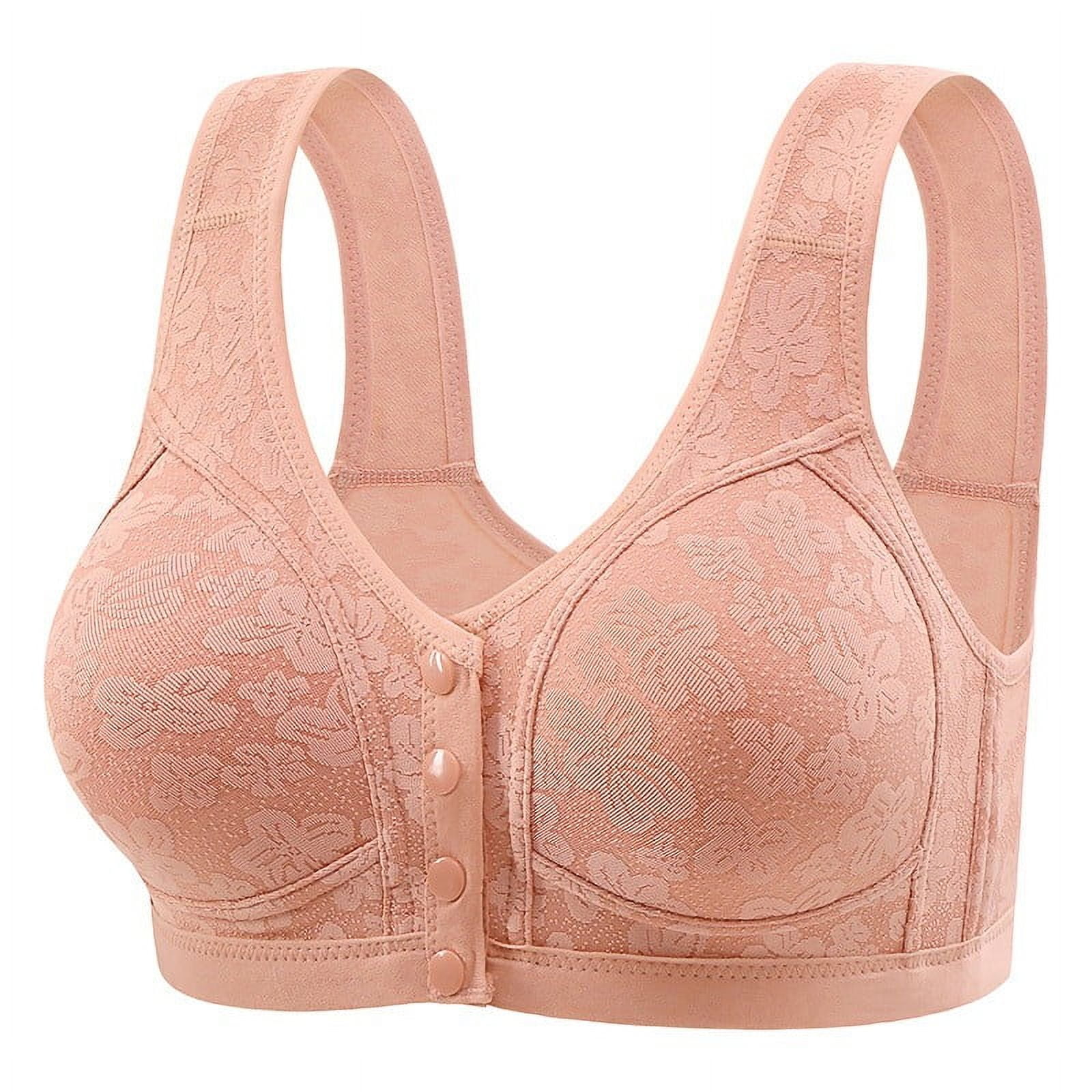 Clearance! Ogiraw Wireless Bras for Women Women's Front Buckle Plus Size Bra Vest Without ...