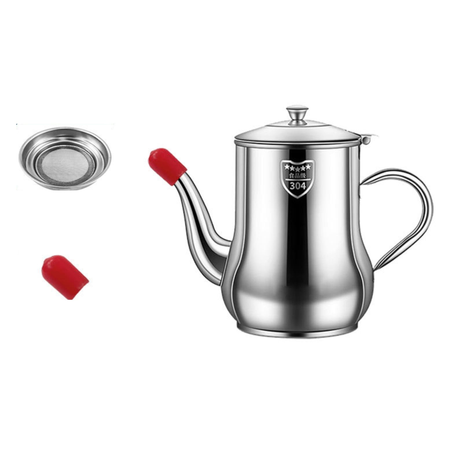 Clearance！Oil Can Container with Strainer – Large Stainless Steel ...