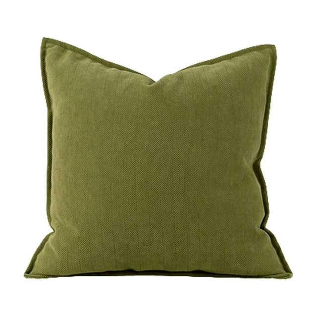 Clearance Olive Green Aonity Cotton Queen Size Pillowcase Light Weight Comfortable Pillow Case