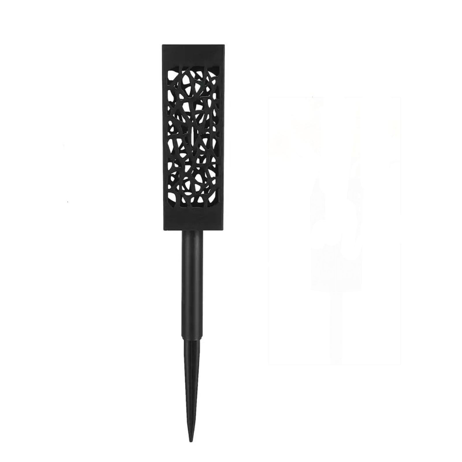 Outdoor Solar Powered Led Garden Stake Light With Decorative Black ...