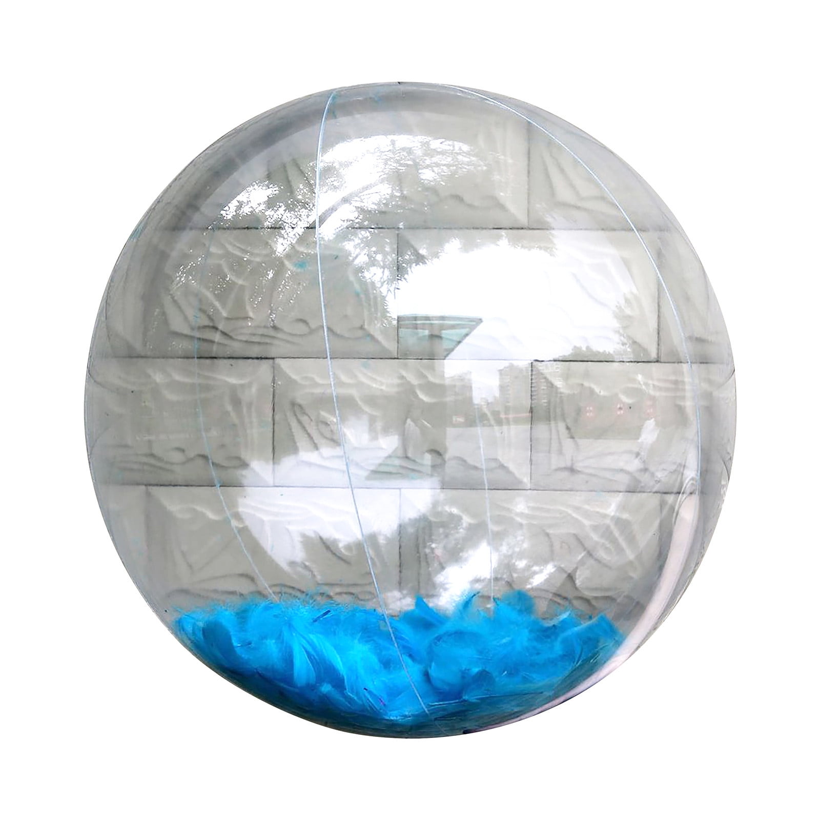 PEONAVET Inflatable Beach Ball, Glitter Swimming Pool Balls, 24 In ...