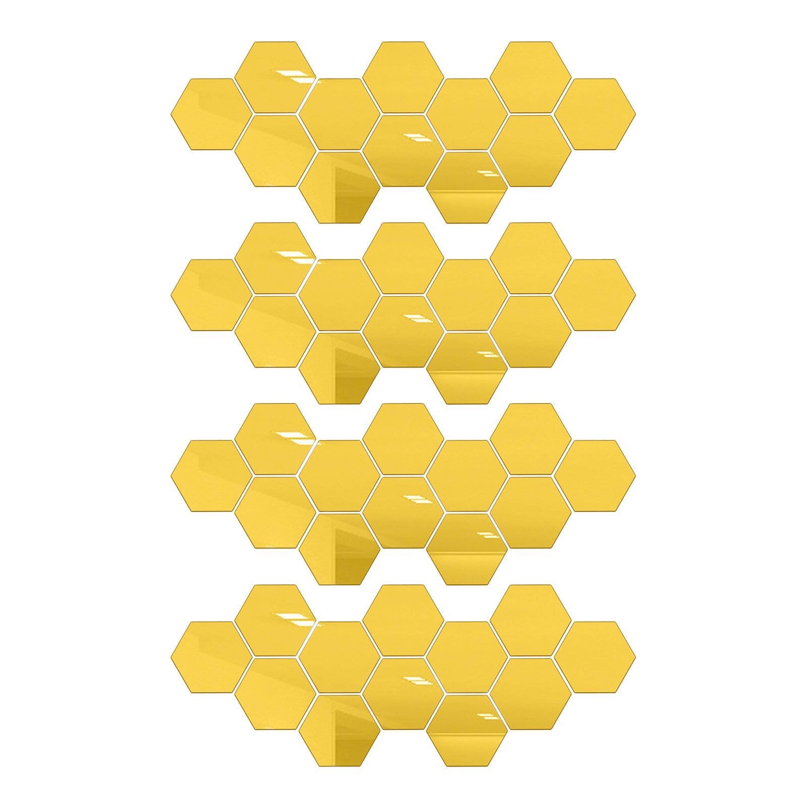 Clearance! Pack Of 48 Hexagonal Wall Stickers 3D Hexagon Acrylic ...