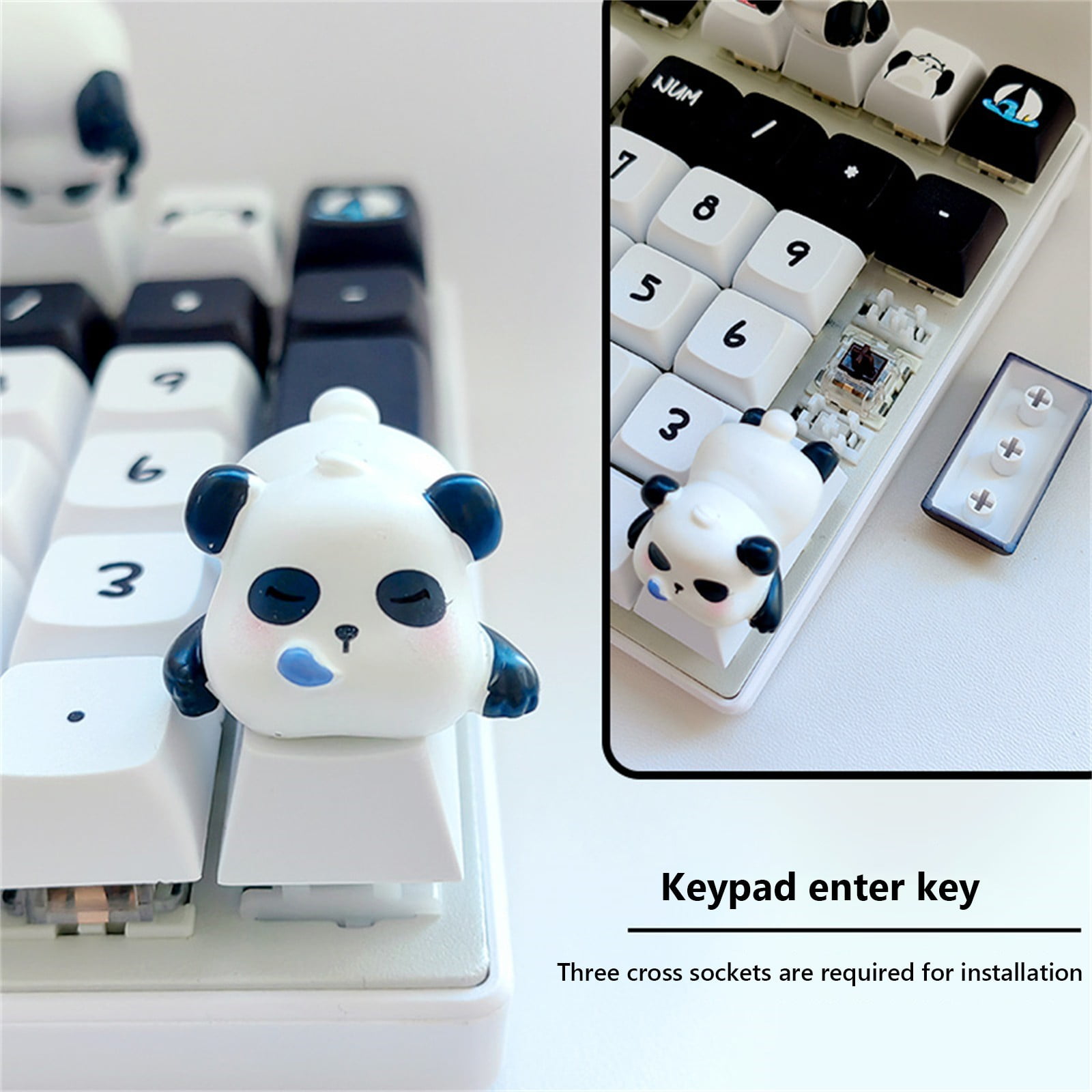Clearance Pandas Personalized Keycaps Three-dimensional Mechanical ...