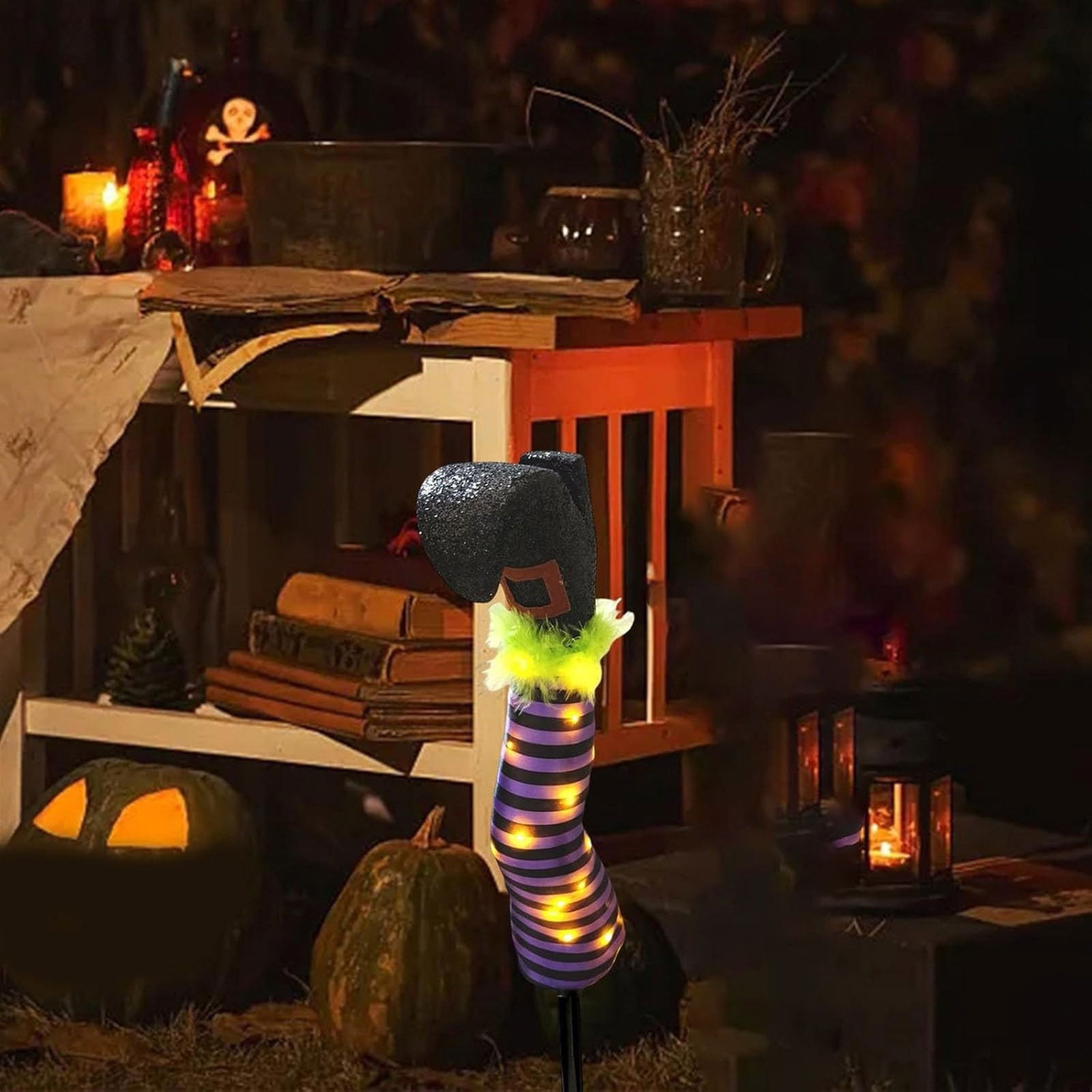 Clearance Party Light-up Decoration under $5,Halloween LED Evil Witch ...