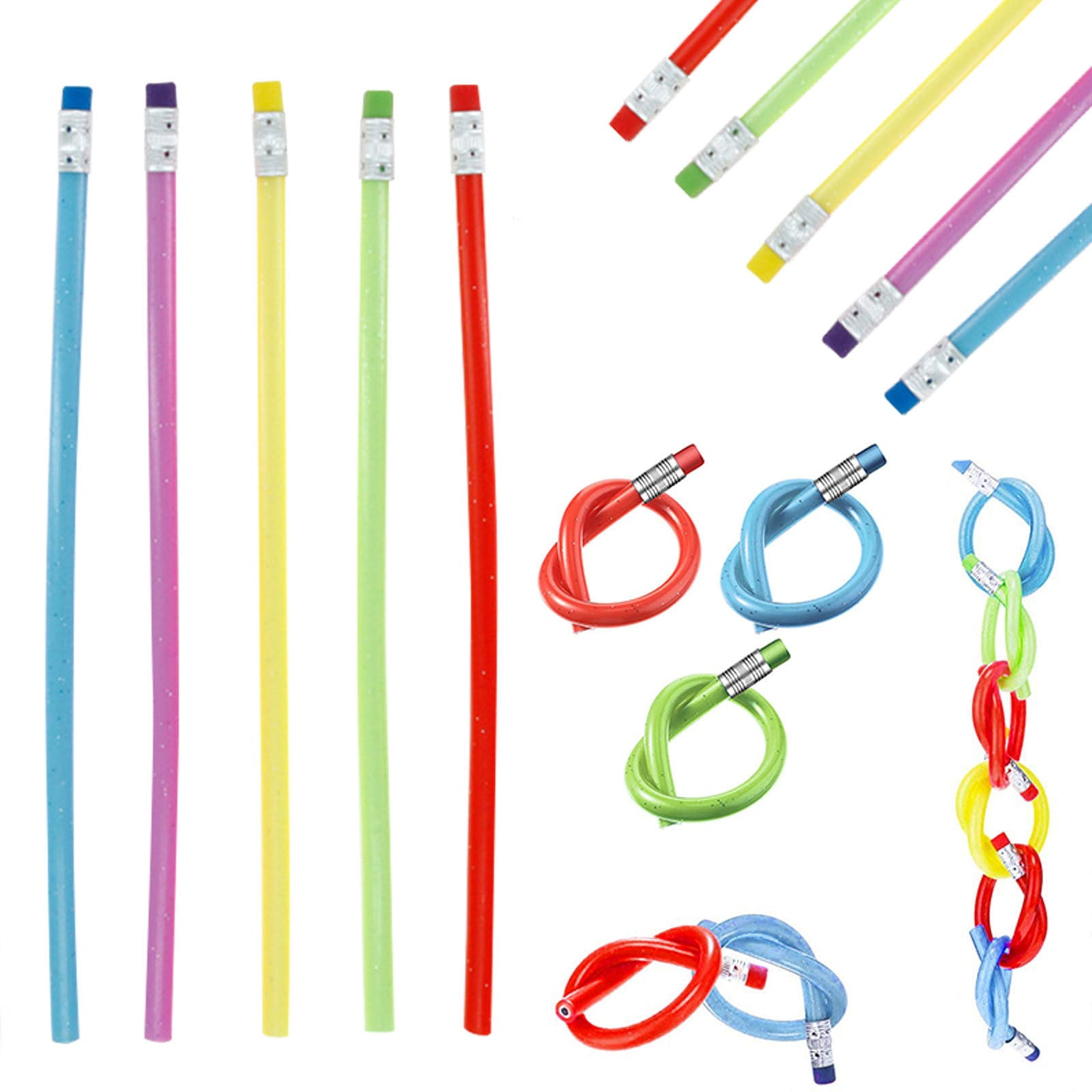 Clearance Pen under $5,5PC Bendy Fun Pencils For s Bendable Flexible ...
