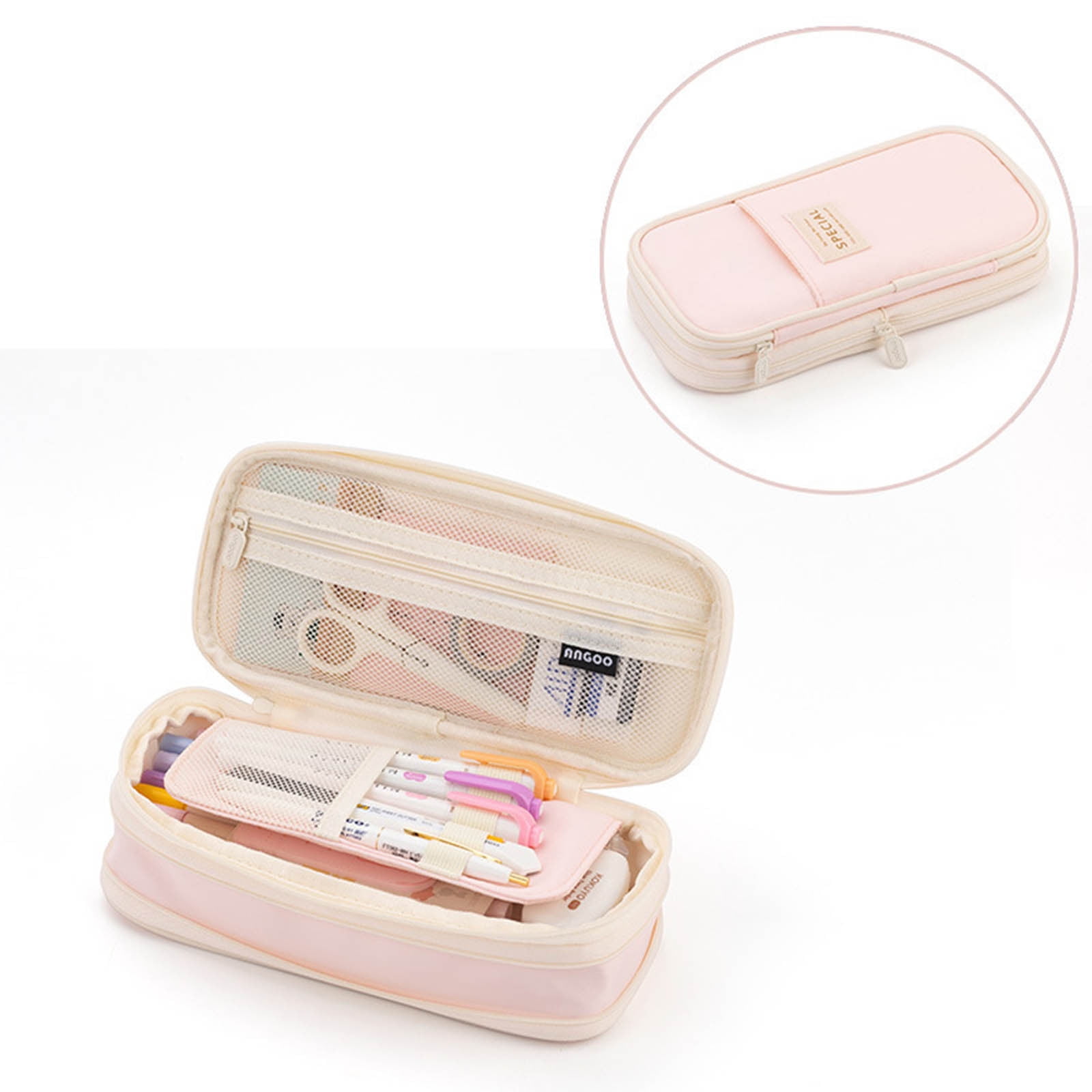 Savings Pencil Case with Compartments Large-Capacity Pencil Pouch ...