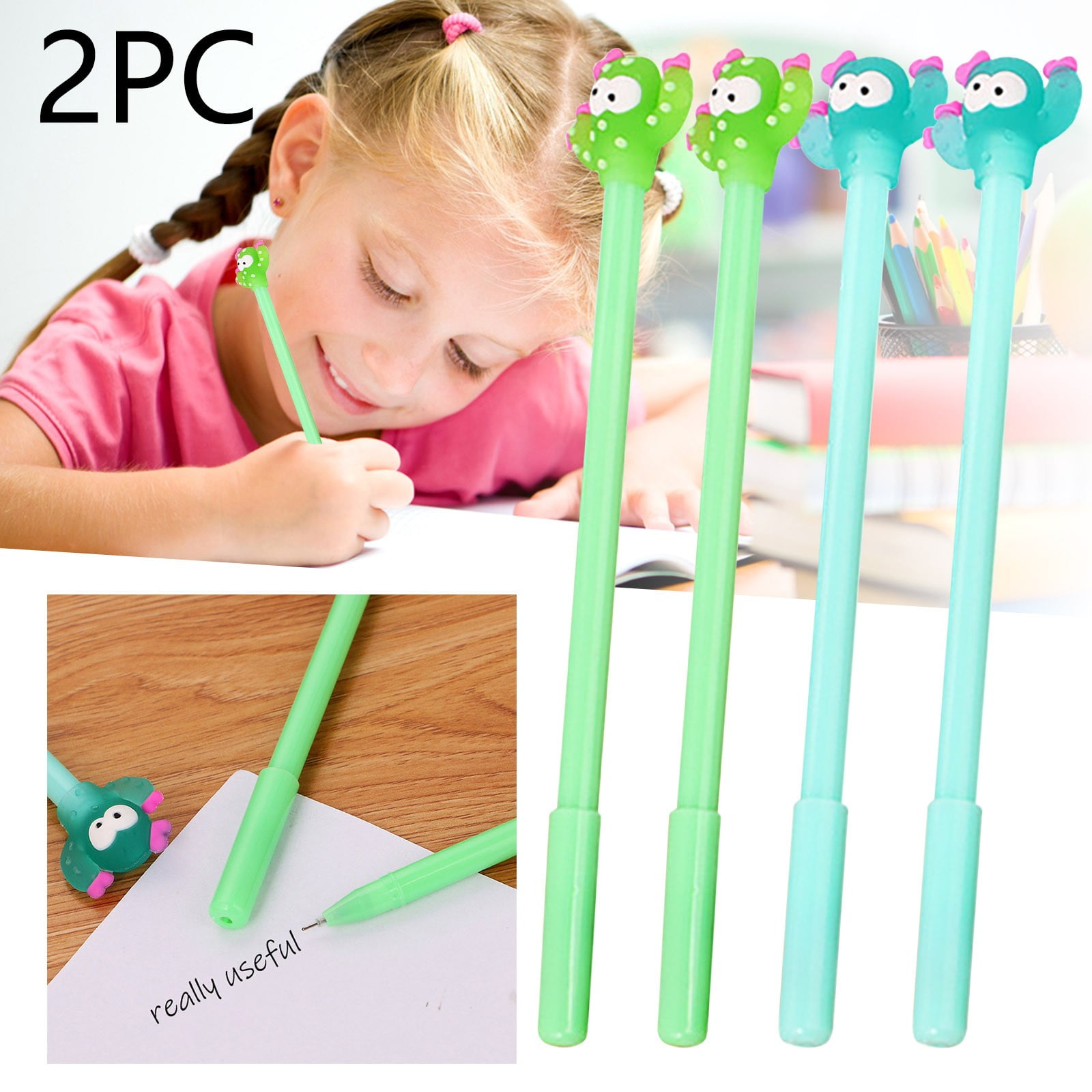 Clearance Pencil curler under $5,2PC Simulation Cactus Gel Pen Cute ...