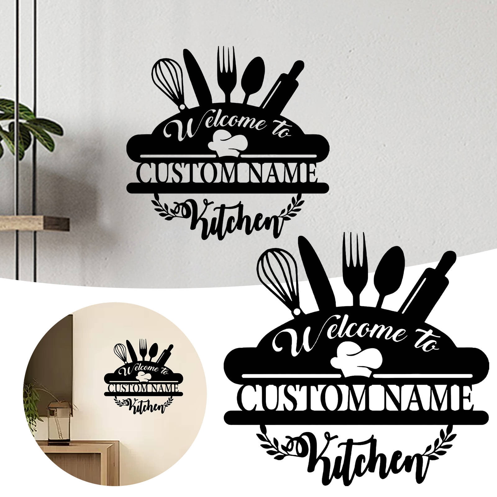 Clearance! Personalized Family Kitchen Name Sign Custom Monogram Letter ...