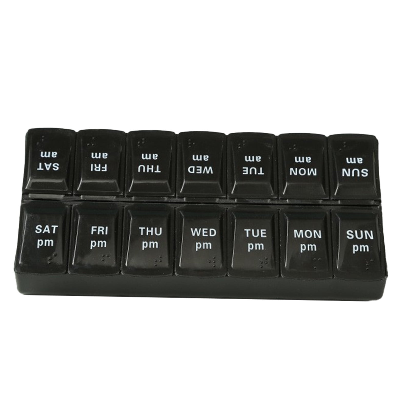 Hvmvliv Pills Organizer Weekly Pills Case 2 Times A Day Day/Night Easy ...