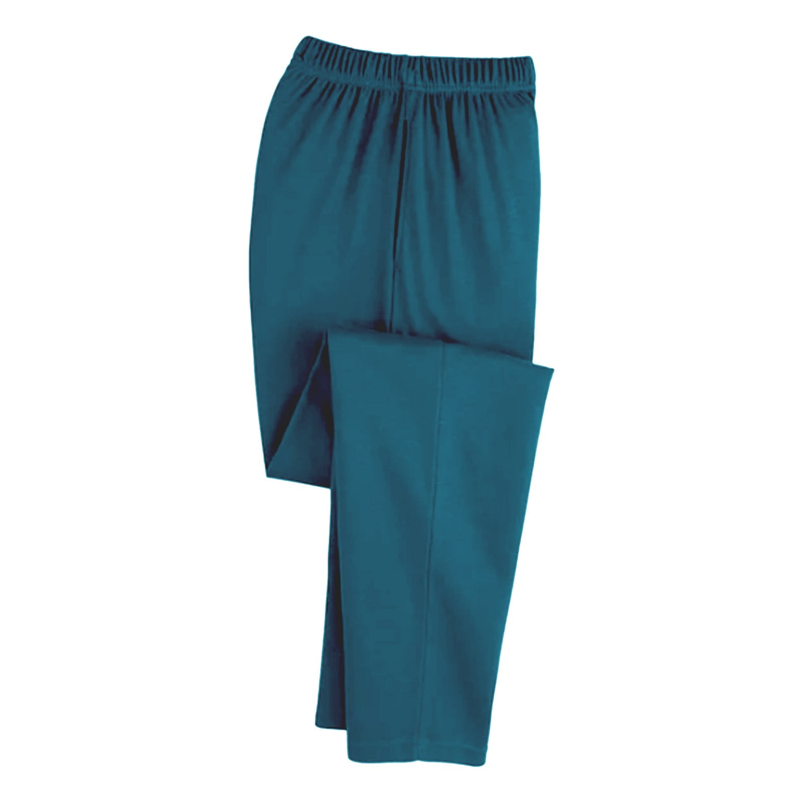 Clothing Plus Size Pants Women's Pockets Elastic Waist Straight Solid ...