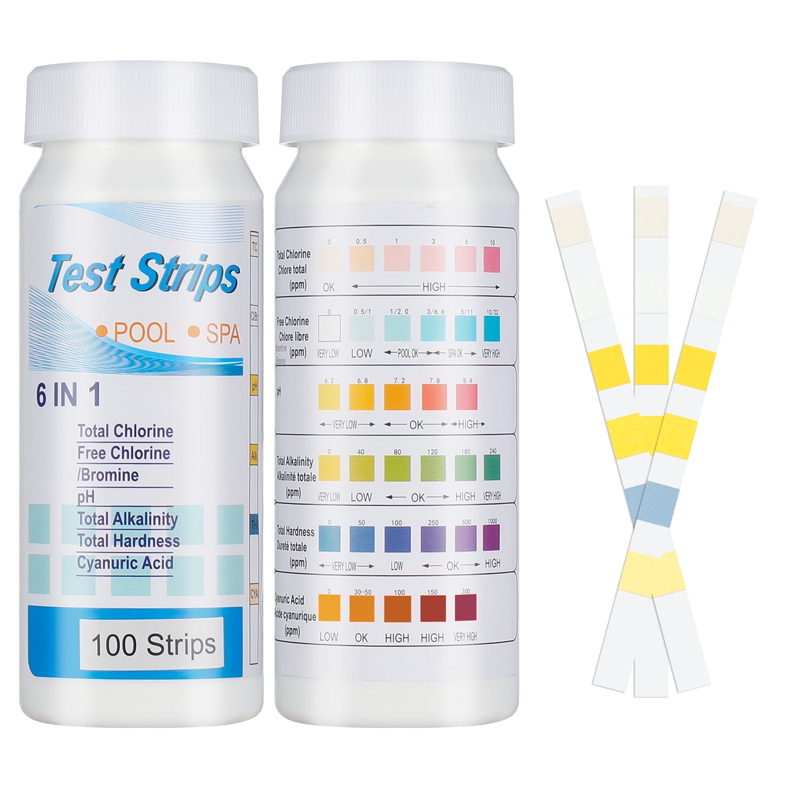 Clearance Pool And Spa Test Strips, 100 Strips Pool Testing Kit ...