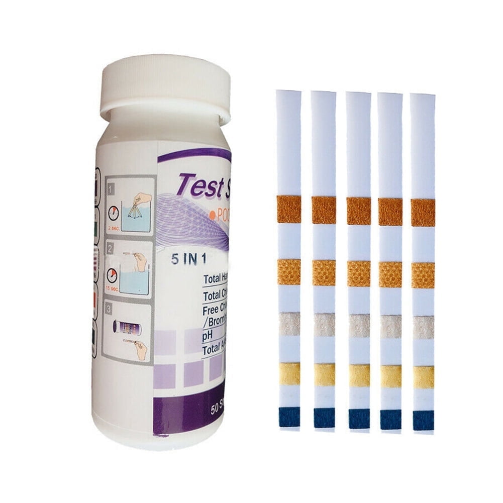 Clearance Pool And Spa Test Strips, 50 Strips Pack For Hot Tub-Test Ph ...