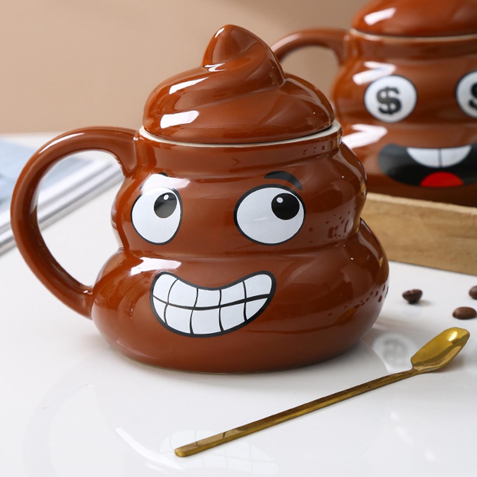 Clearance! Poop Coffee Mug Poop Mug Coffee, Brown Poop Shaped Ceramic ...