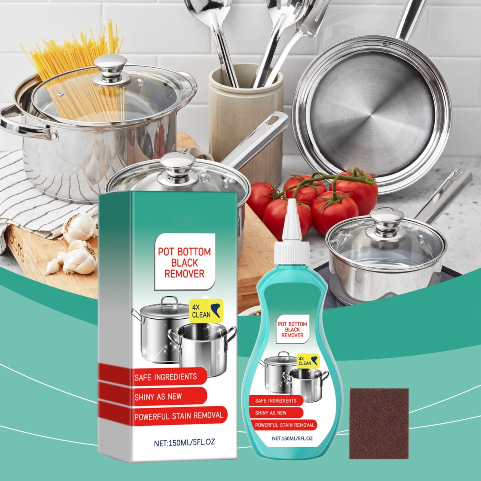 Clearance！ Pot Bottom Black Remover Stain Cleaner Kitchenware Cleanerto ...