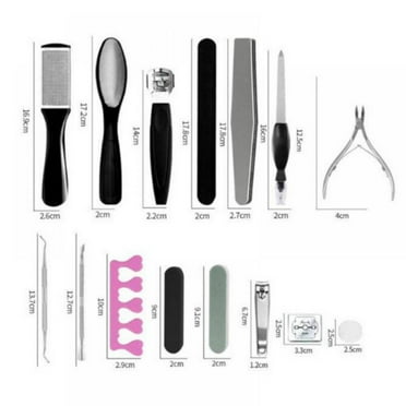 Professional Stainless Steel Pedicure Tools Set 10 in 1, Foot Care Kit ...
