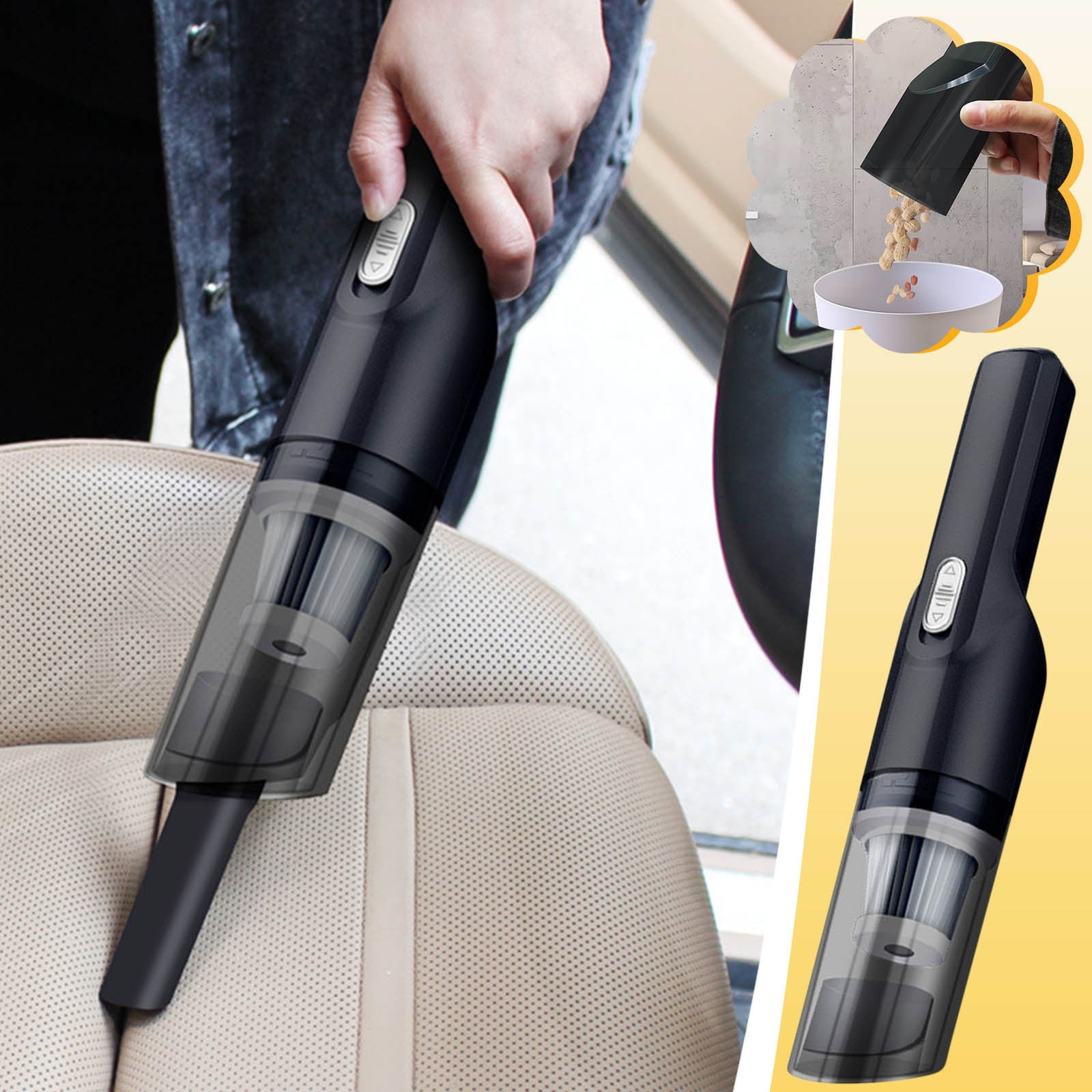 Clearance & Promo, 120W Car Vacuum Cleaner, High-Suction Wet and Dry ...