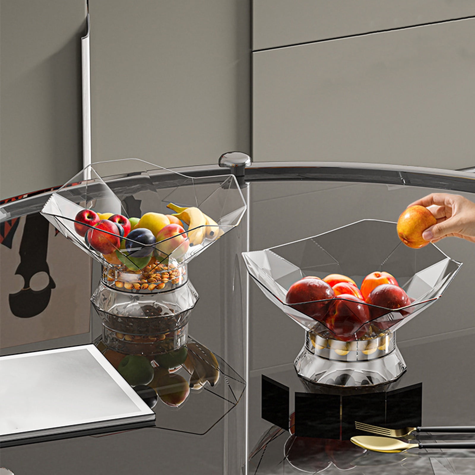 Clearance & Promo, Acrylic Fruit Platter Bowl, Small Snack Serving ...