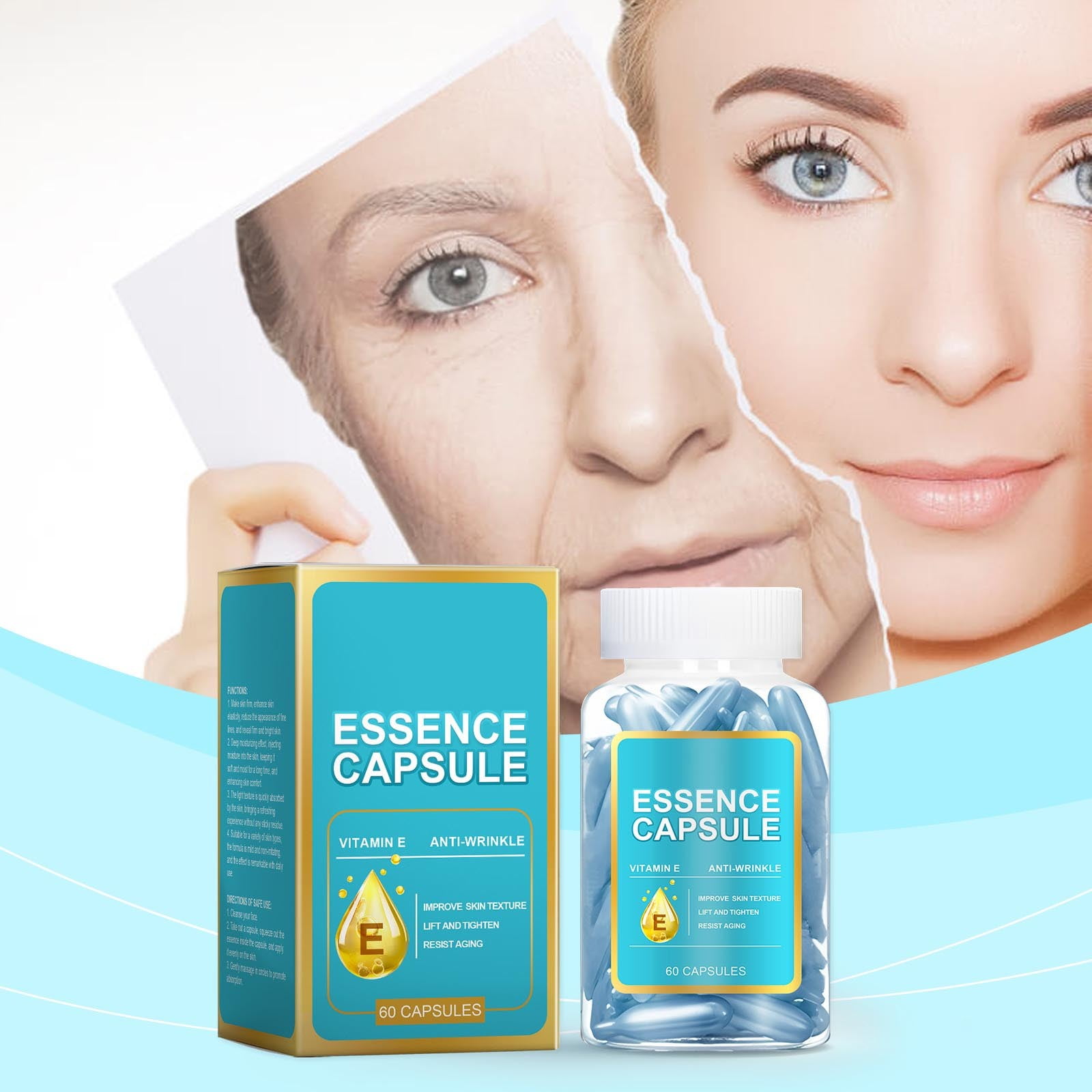 Clearance & Promo, Anti-Aging Face Compact, Hydrating & Anti-Wrinkle ...